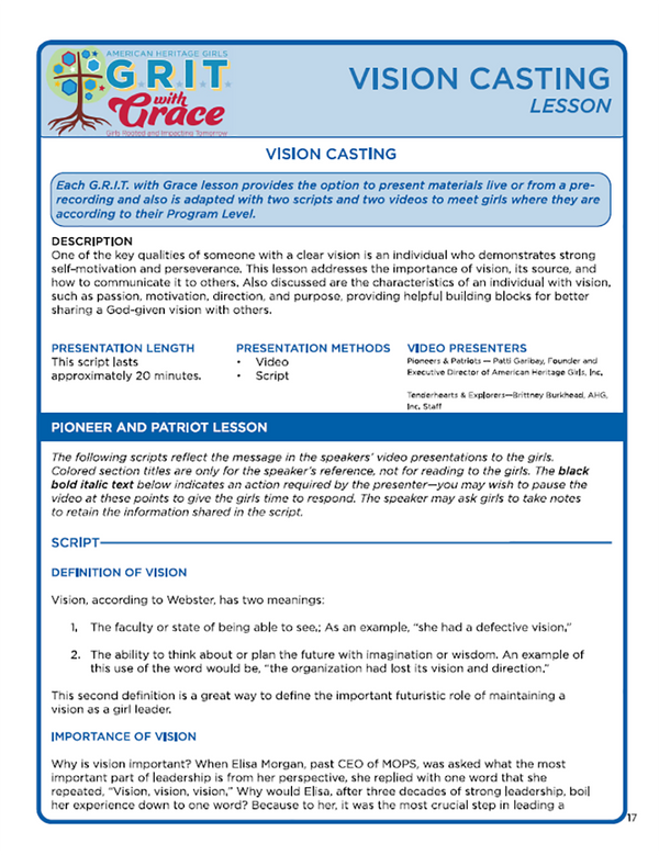 Vision Casting GRIT with Grace Download Session V3 - AHGstore