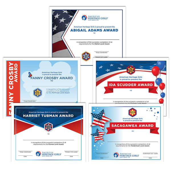 Level Award Certificates | AHGstore