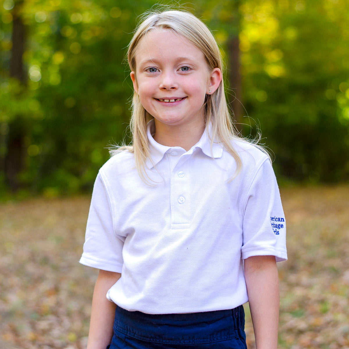 AHG Official Short-Sleeved Girl Uniform Polo - White | AHGstore