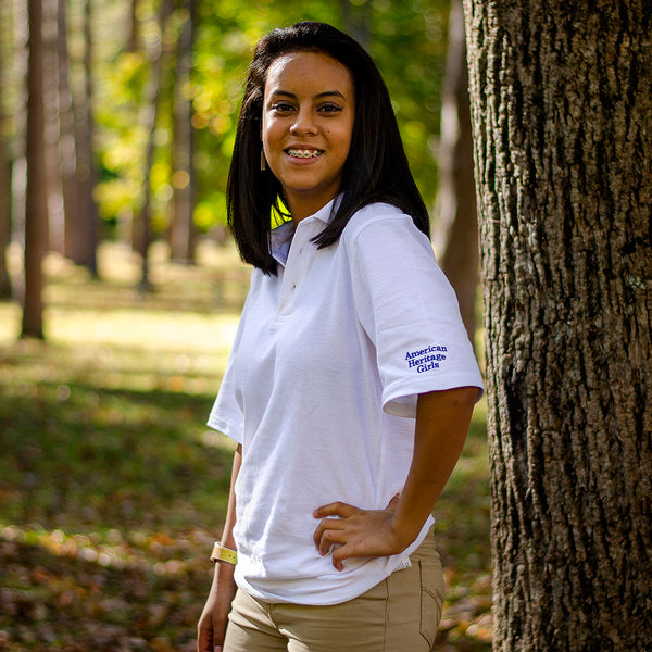 AHG Official Short-Sleeved Girl Uniform Polo - White | AHGstore